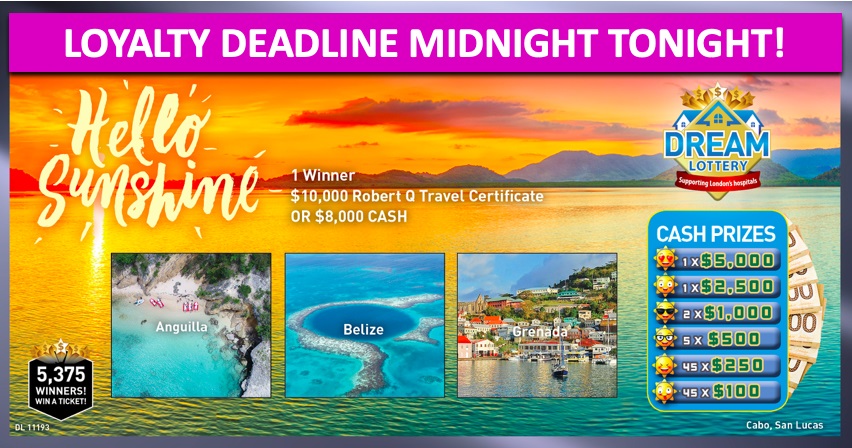 Loyalty Deadline MIDNIGHT TONIGHT in Fall Dream Lottery | The Home ...