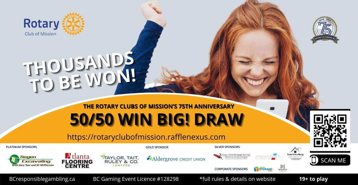 Rotary Clubs Of Mission Celebrate 75 Years In Mission With 50/50 Draw ...