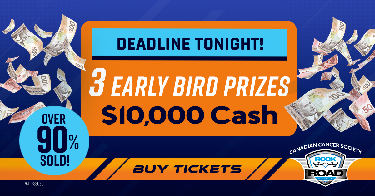 Early Bird Deadline Midnight Tonight in the Rock the Road Raffle! | The ...