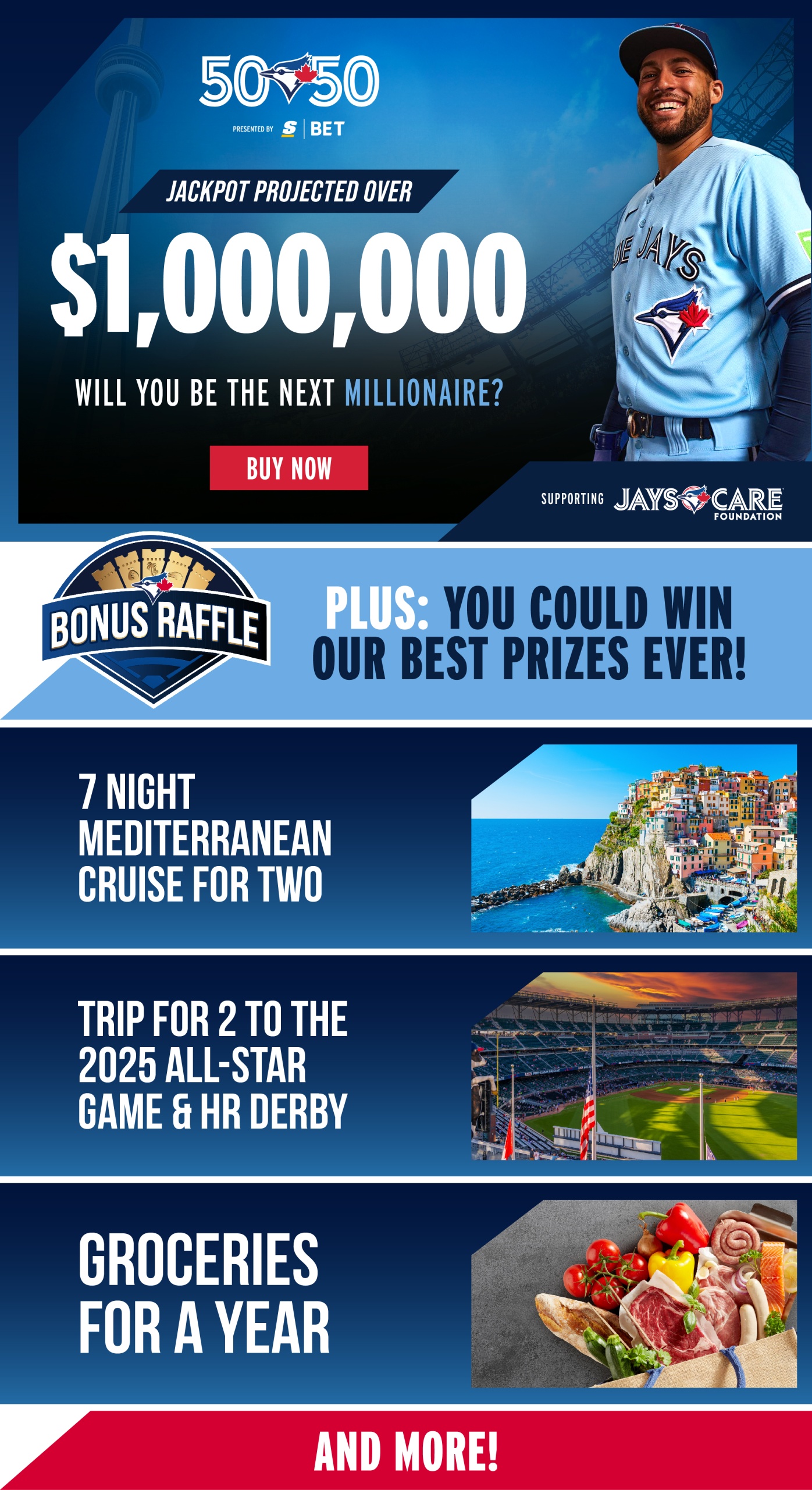 Jays Care 50/50 Raffle | The Home Lottery News™