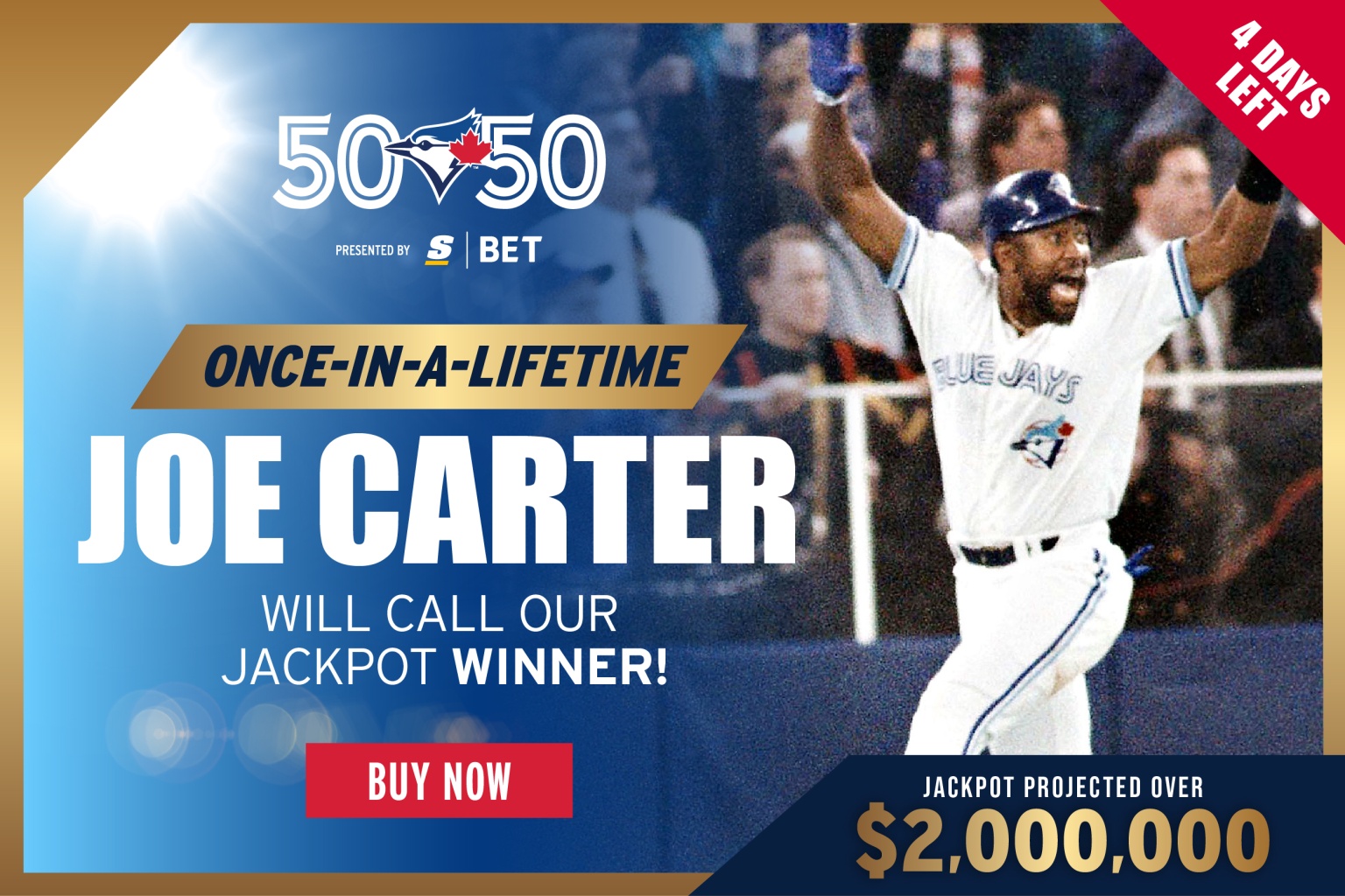 Joe Carter Will Call Jays Care’s $2M 50/50 Winner! | The Home Lottery News™