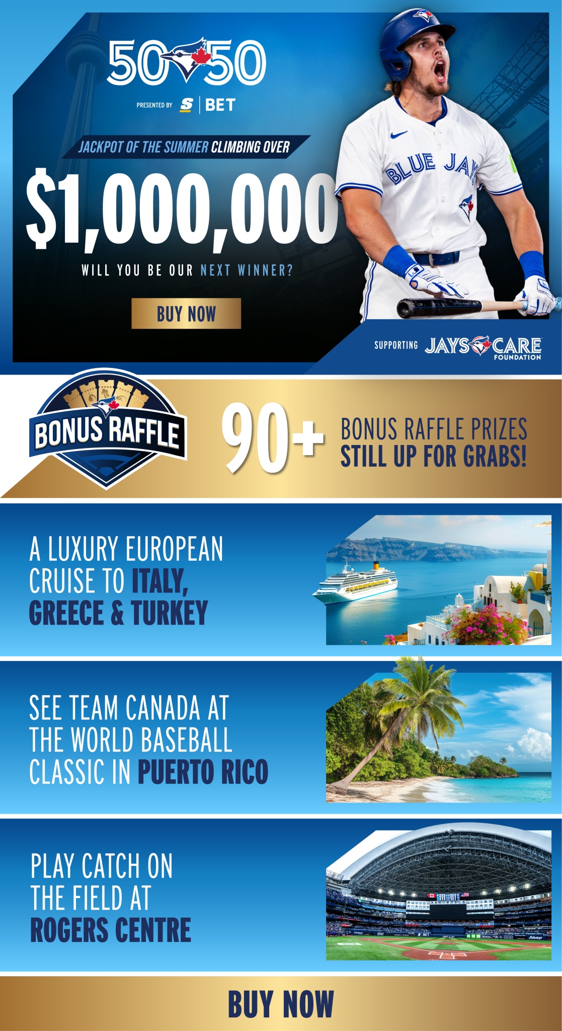Jays Care 50/50 Raffle | The Home Lottery News™